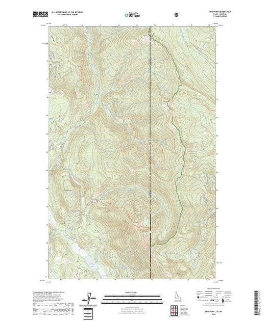 US Topo 7.5-minute map for Line Point IDMT – American Map Store