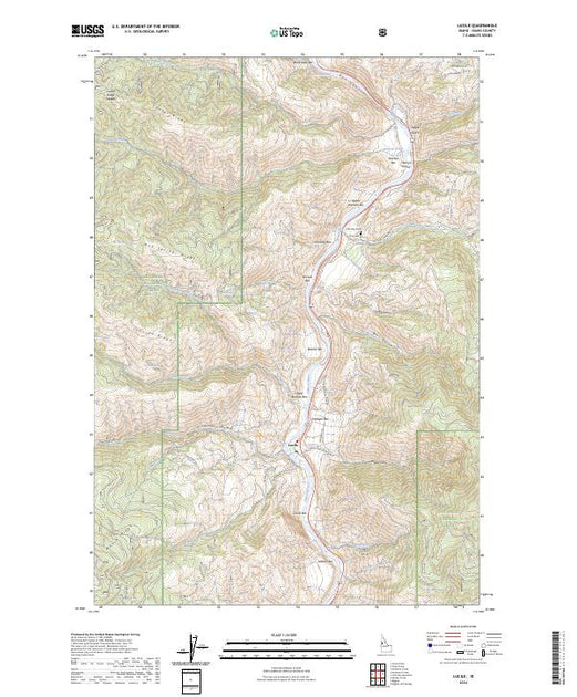 US Topo 7.5-minute map for Lucile ID – American Map Store