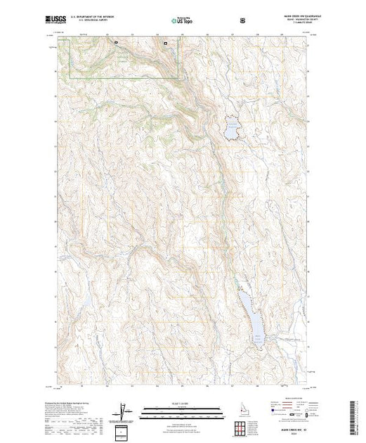 US Topo 7.5-minute map for Mann Creek NW ID – American Map Store