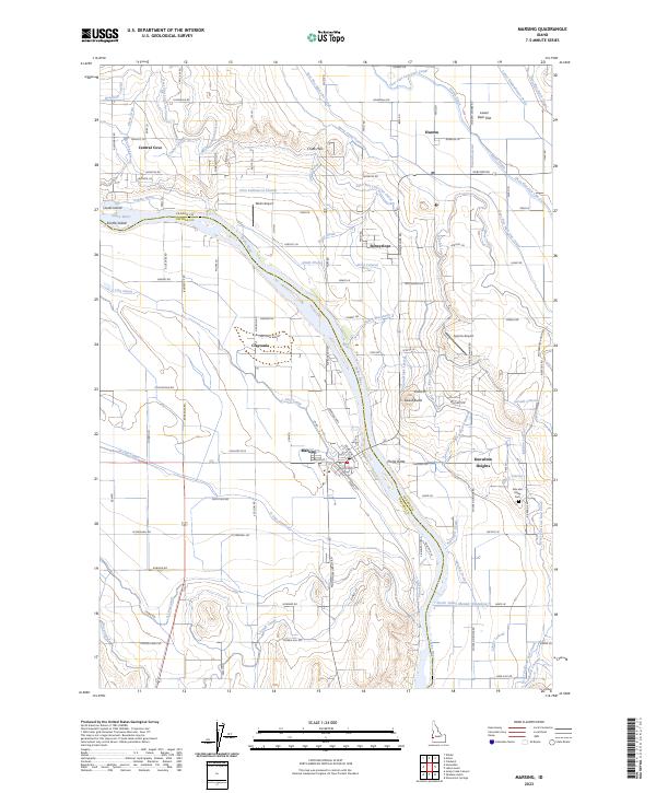 US Topo 7.5-minute map for Marsing ID – American Map Store