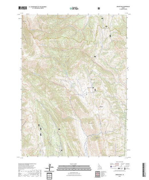US Topo 7.5-minute map for Meade Peak ID – American Map Store