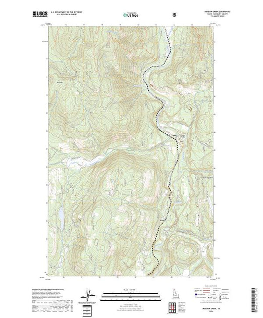 US Topo 7.5-minute map for Meadow Creek ID – American Map Store