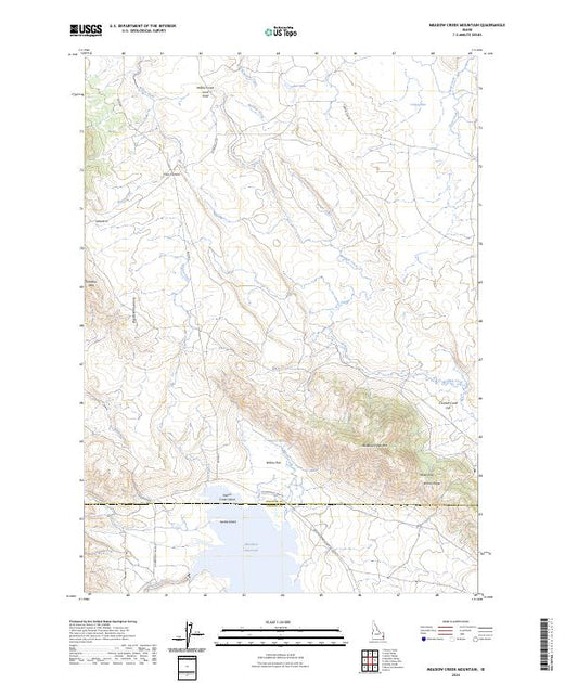 US Topo 7.5-minute map for Meadow Creek Mountain ID – American Map Store