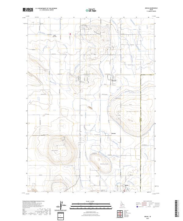 US Topo 7.5-minute map for Melba ID – American Map Store