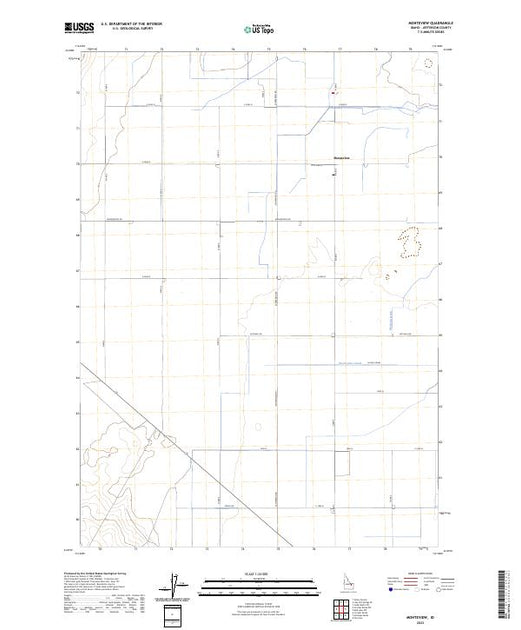 US Topo 7.5-minute map for Monteview ID – American Map Store
