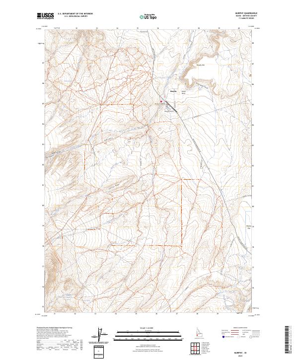 US Topo 7.5-minute map for Murphy ID – American Map Store