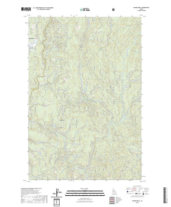 US Topo 7.5-minute map for Musselshell ID – American Map Store