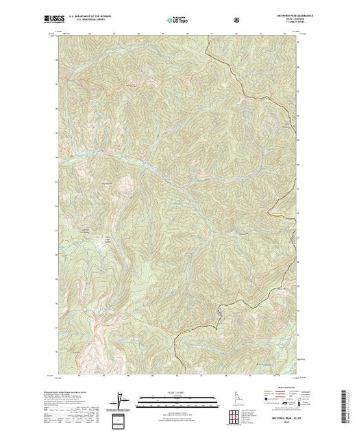 US Topo 7.5-minute map for Nez Perce Peak IDMT – American Map Store
