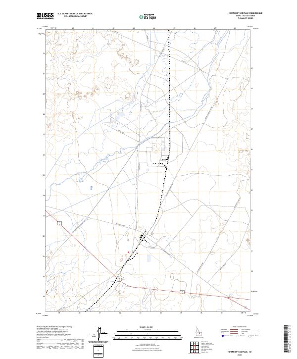 US Topo 7.5-minute map for North of Scoville ID – American Map Store