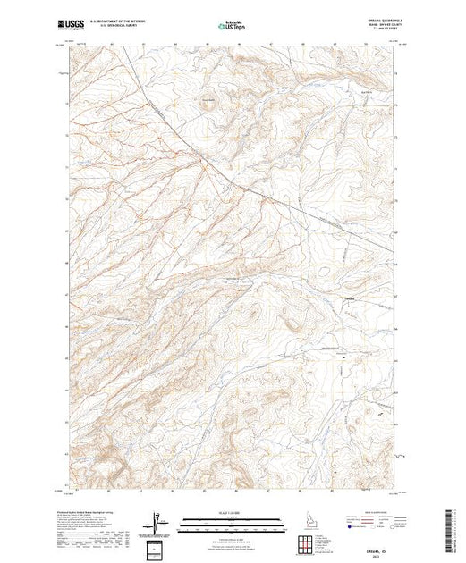 US Topo 7.5-minute map for Oreana ID – American Map Store