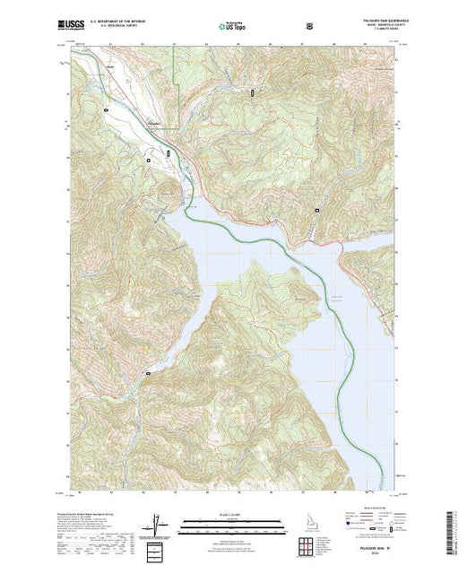 US Topo 7.5-minute map for Palisades Dam ID – American Map Store