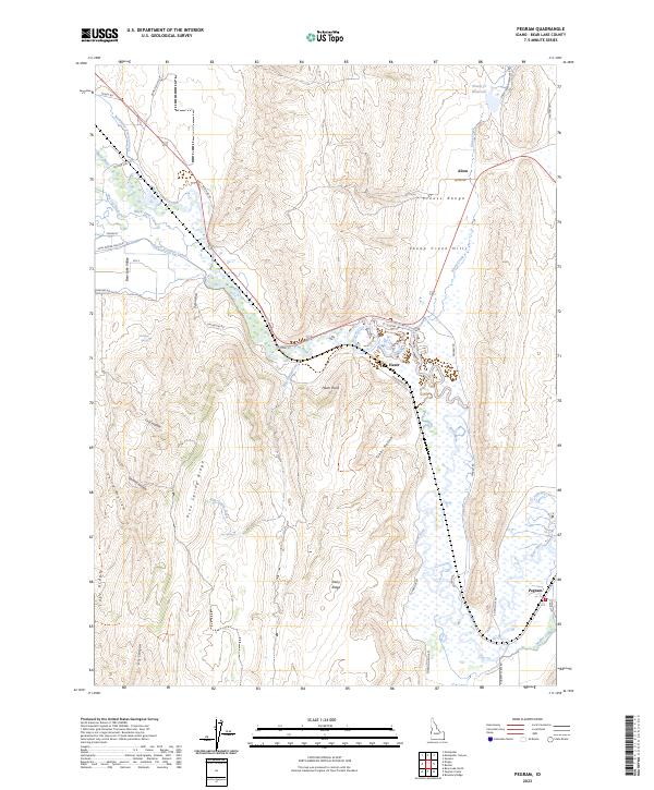 US Topo 7.5-minute map for Pegram ID – American Map Store