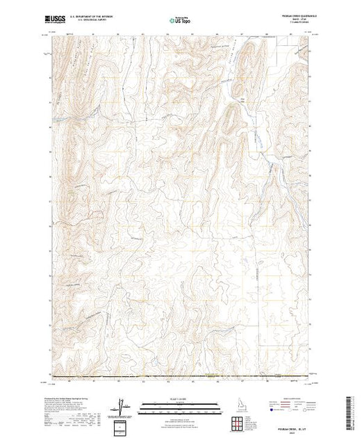US Topo 7.5-minute map for Pegram Creek IDUT – American Map Store