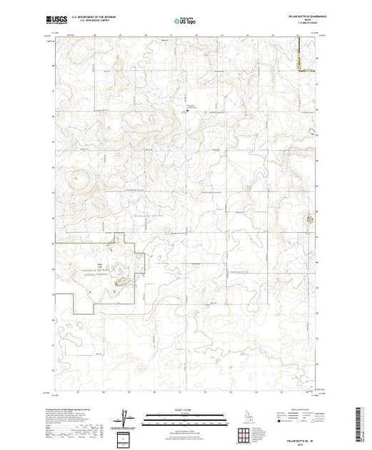 US Topo 7.5-minute map for Pillar Butte SE ID – American Map Store