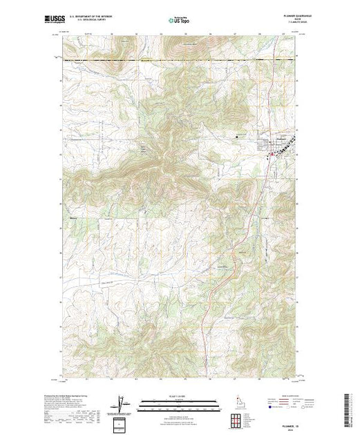 US Topo 7.5-minute map for Plummer ID – American Map Store