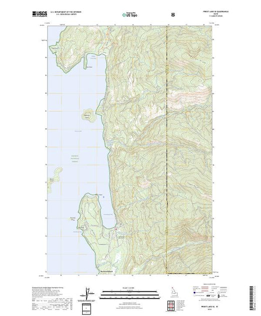 US Topo 7.5-minute map for Priest Lake SE ID – American Map Store