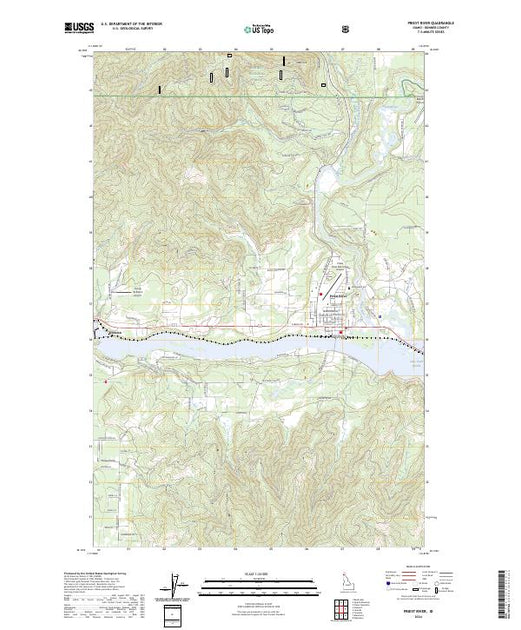 US Topo 7.5-minute map for Priest River ID – American Map Store