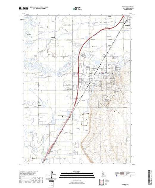 US Topo 7.5-minute map for Rexburg ID – American Map Store