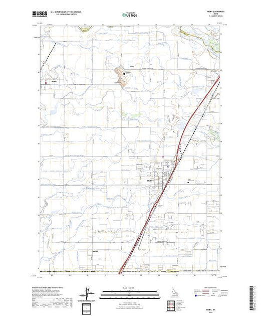 US Topo 7.5-minute map for Rigby ID – American Map Store