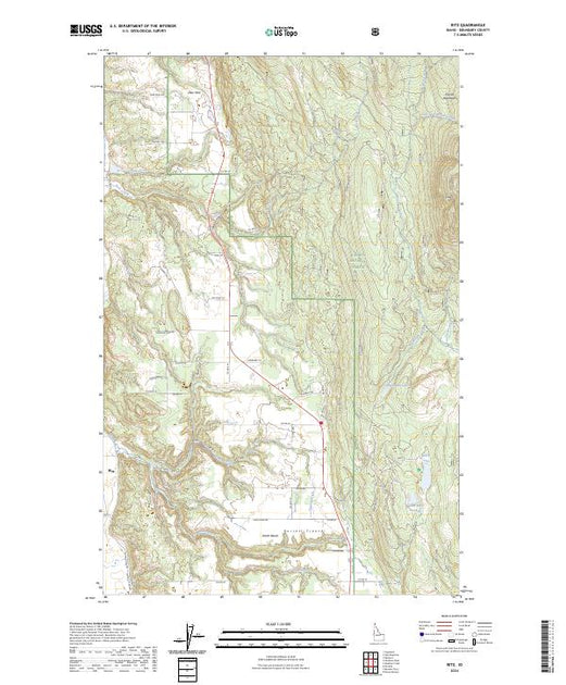 US Topo 7.5-minute map for Ritz ID – American Map Store