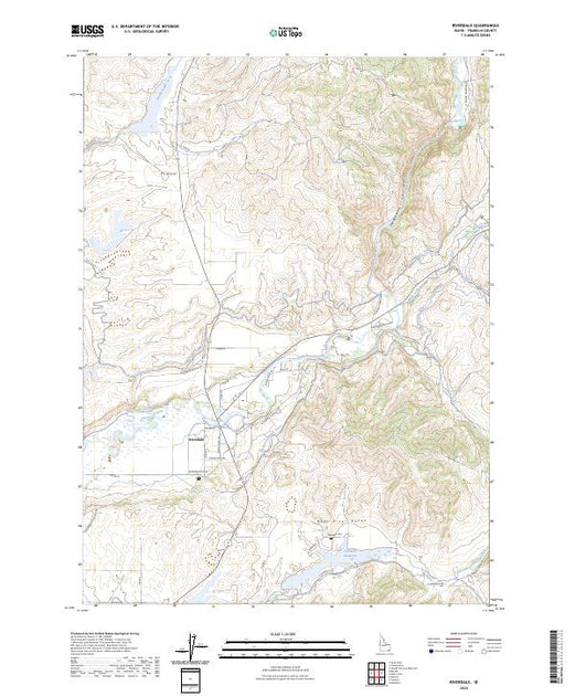 US Topo 7.5-minute map for Riverdale ID – American Map Store