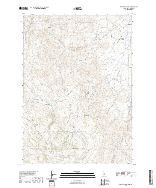 US Topo 7.5-minute map for Rooster Comb Peak ID – American Map Store