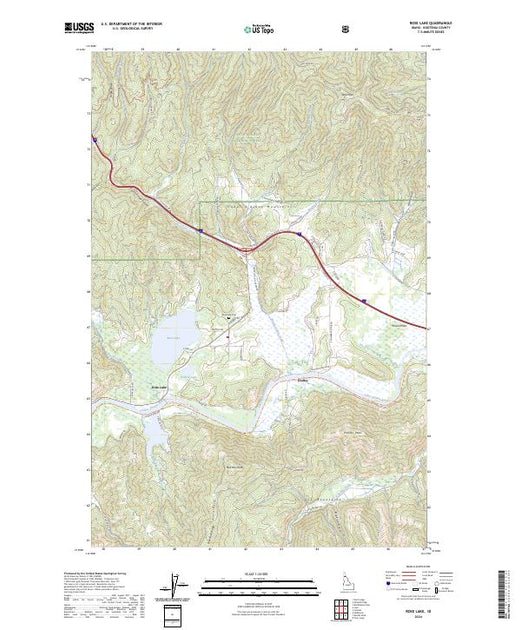 US Topo 7.5-minute map for Rose Lake ID – American Map Store