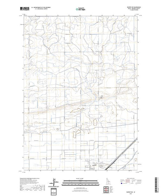US Topo 7.5-minute map for Rupert NW ID – American Map Store