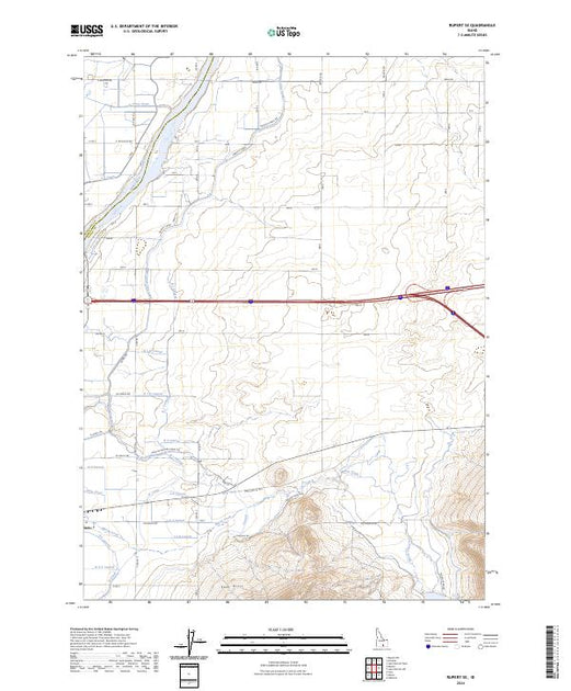 US Topo 7.5-minute map for Rupert SE ID – American Map Store