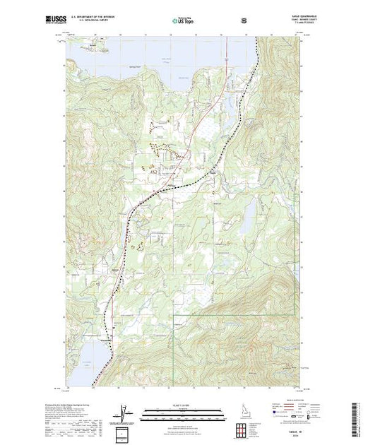 US Topo 7.5-minute map for Sagle ID – American Map Store