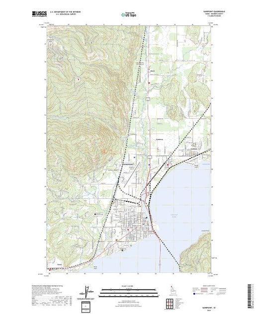 US Topo 7.5-minute map for Sandpoint ID – American Map Store