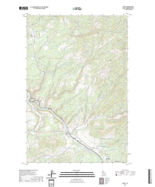 US Topo 7.5-minute map for Santa ID – American Map Store