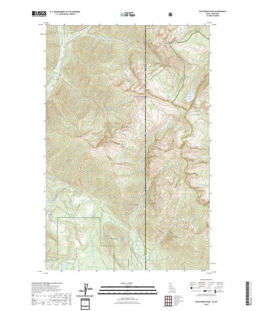 US Topo 7.5-minute map for Scotchman Peak IDMT – American Map Store