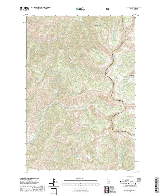 US Topo 7.5-minute map for Shewag Lake IDMT – American Map Store