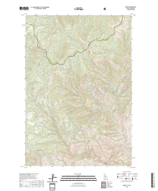US Topo 7.5-minute map for Shoup IDMT – American Map Store