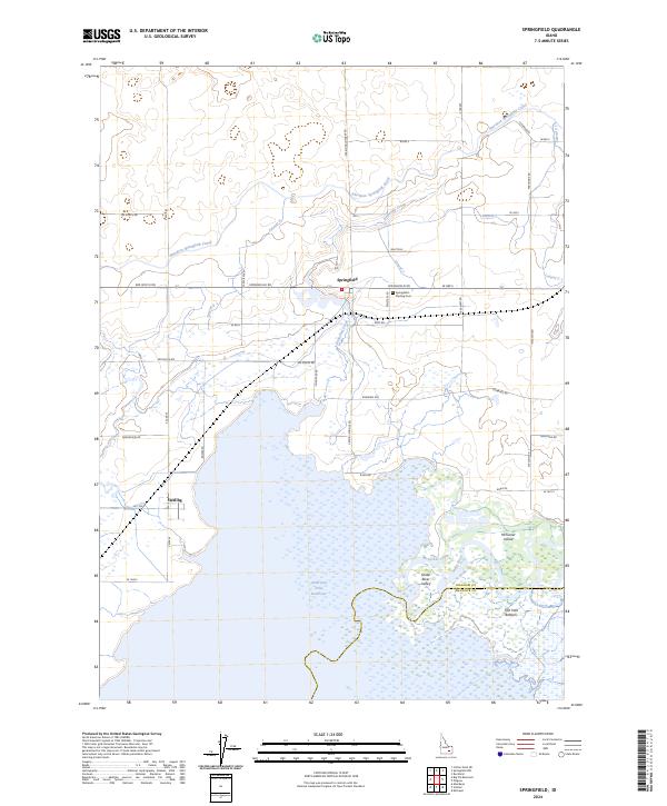 US Topo 7.5-minute map for Springfield ID – American Map Store