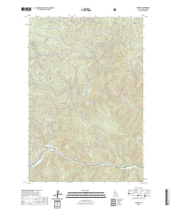 US Topo 7.5-minute map for Syringa ID – American Map Store