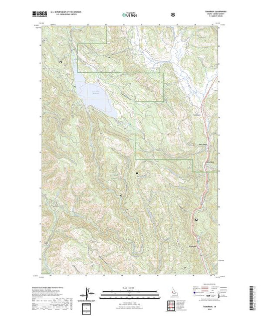 US Topo 7.5-minute map for Tamarack ID – American Map Store