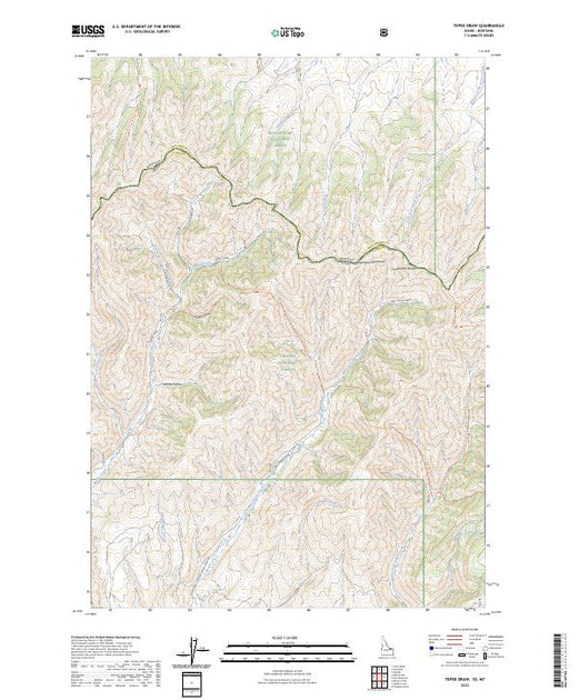 US Topo 7.5-minute map for Tepee Draw IDMT – American Map Store