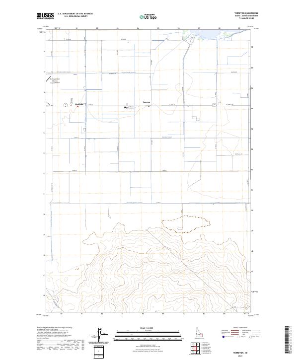 US Topo 7.5-minute map for Terreton ID – American Map Store