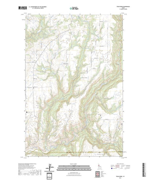US Topo 7.5-minute map for Texas Ridge ID – American Map Store