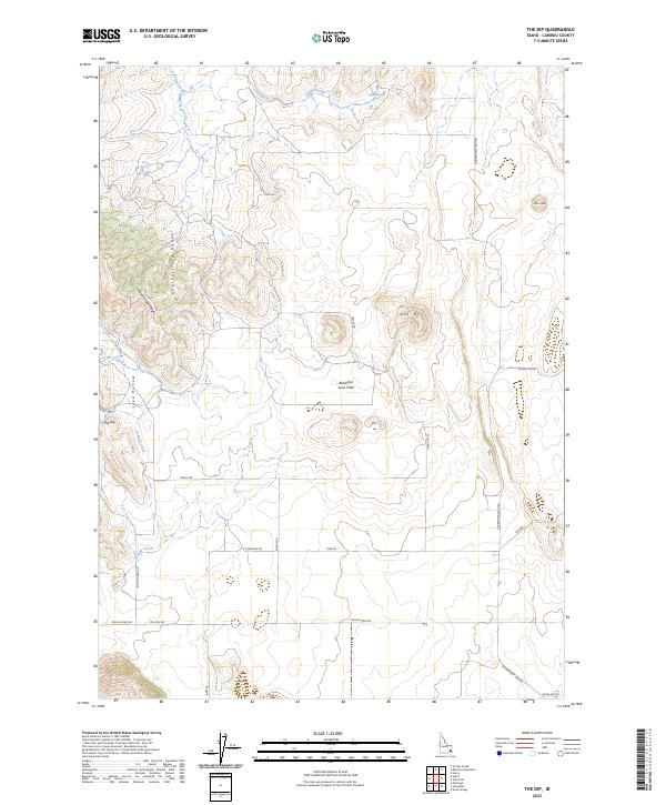 US Topo 7.5-minute map for The Dip ID – American Map Store
