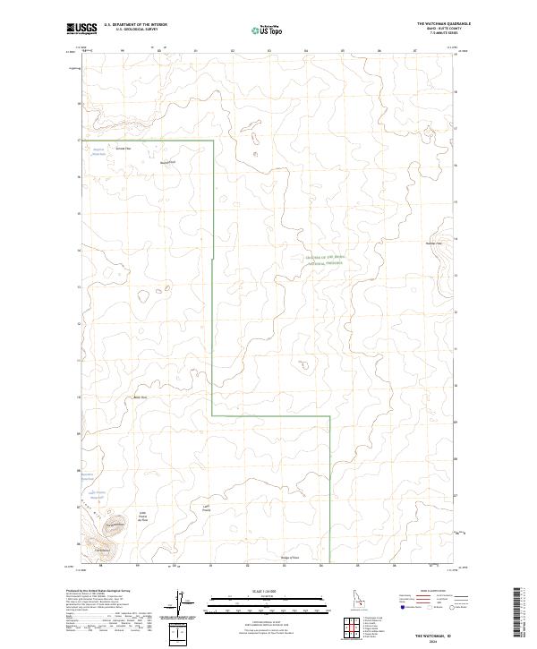 US Topo 7.5-minute map for The Watchman ID – American Map Store