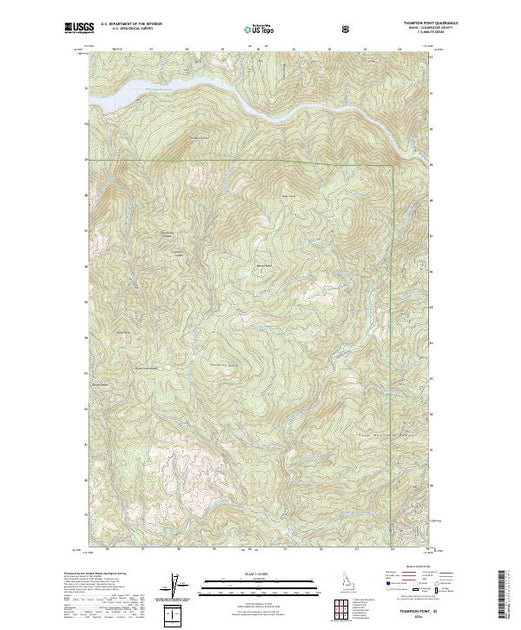US Topo 7.5-minute map for Thompson Point ID – American Map Store