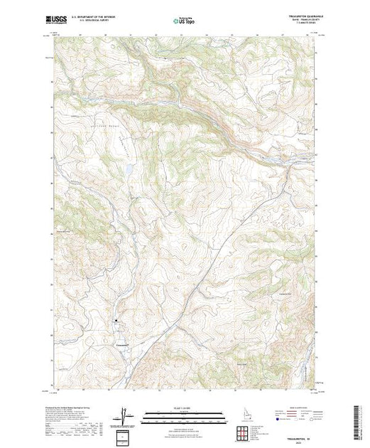 US Topo 7.5-minute map for Treasureton ID – American Map Store