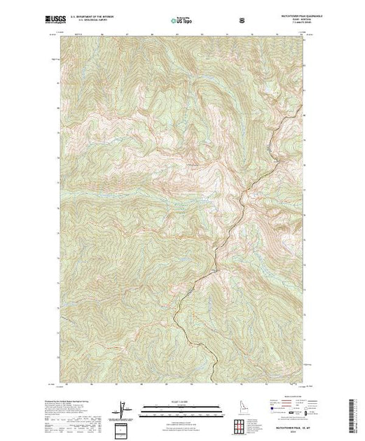 US Topo 7.5-minute map for Watchtower Peak IDMT – American Map Store