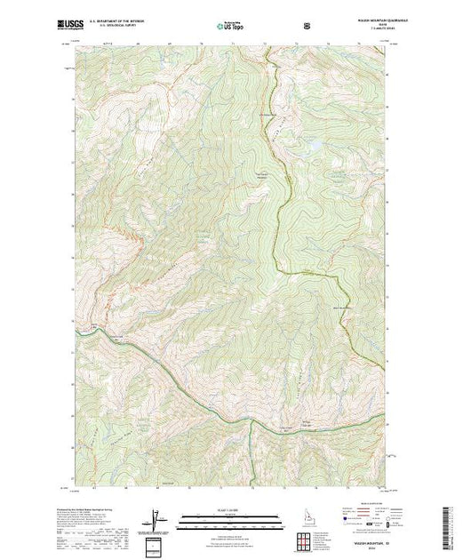 US Topo 7.5-minute map for Waugh Mountain ID – American Map Store