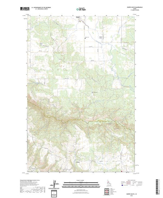 US Topo 7.5-minute map for Weippe South ID – American Map Store