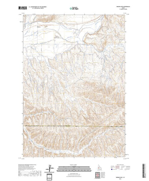 US Topo 7.5-minute map for Weiser Cove ID – American Map Store