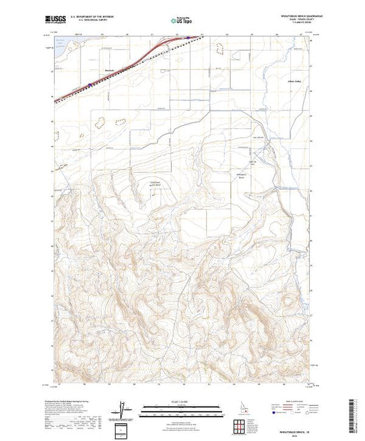 US Topo 7.5-minute map for Wheatgrass Bench ID – American Map Store